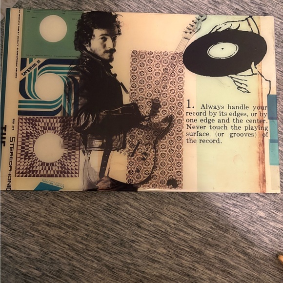 Wall Decor | Vintage Bruce Springsteen Record Handling Guide Poster ...